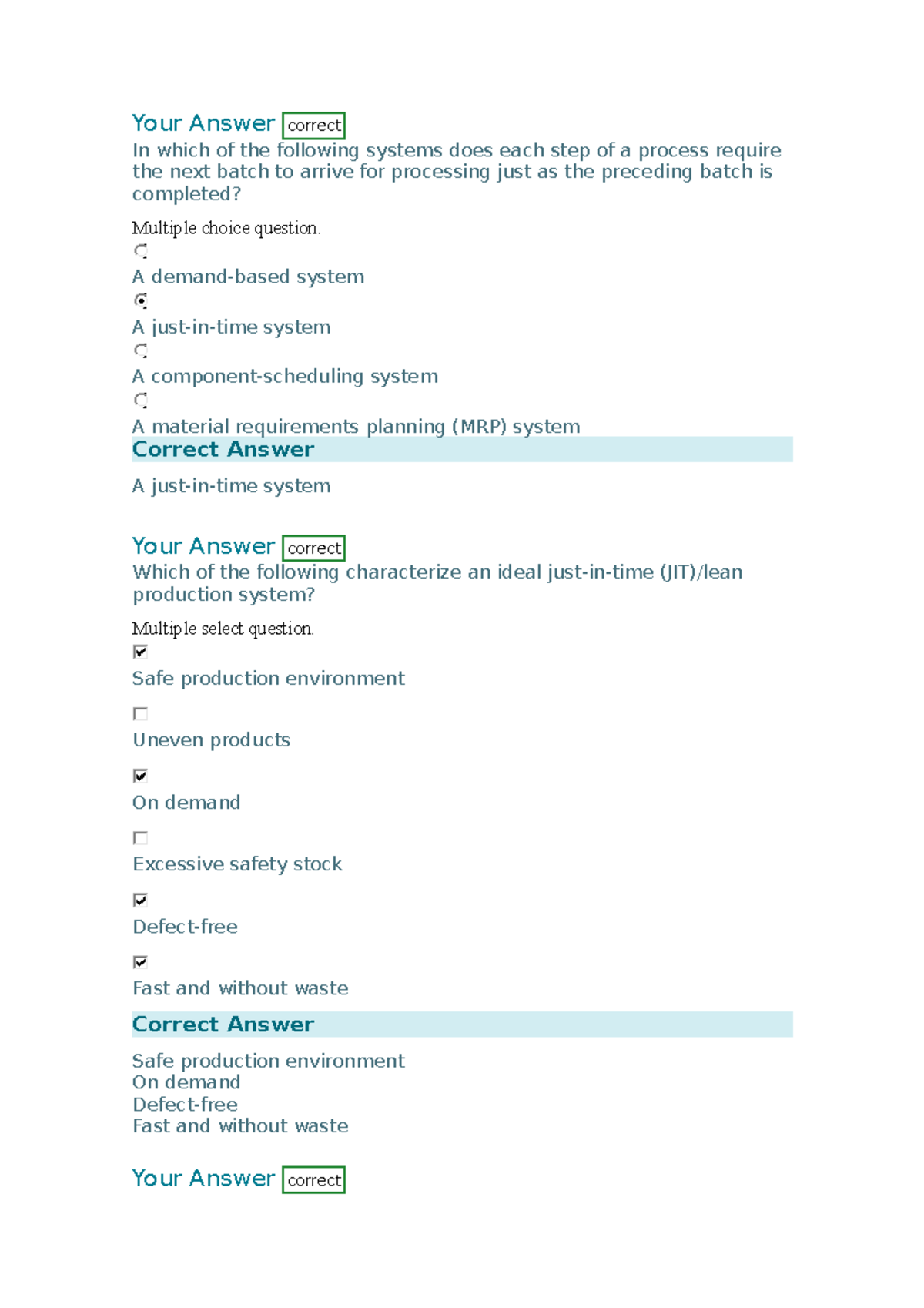 Week 4 - Chapter 14 - Connect - Your Answer correct In which of the ...