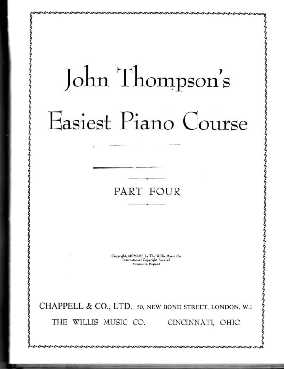 John Thompsons book - Easiest Piano eourse PART FCUR bhn Thompson's ...