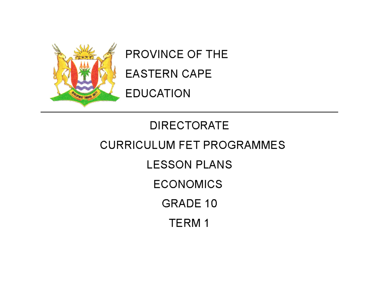 25.60-Econ Gr10 LPS Term 1New Templ - PROVINCE OF THE EASTERN CAPE ...