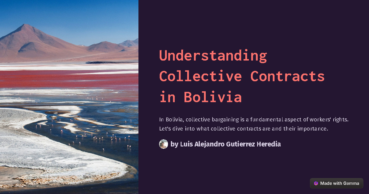 Understanding Collective Contracts in Bolivia - Understanding ...
