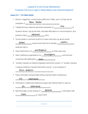 Cosa 2 Lessons 8 and 9 - Student Study Guide Worksheet-2 - SPREADSHEETS ...