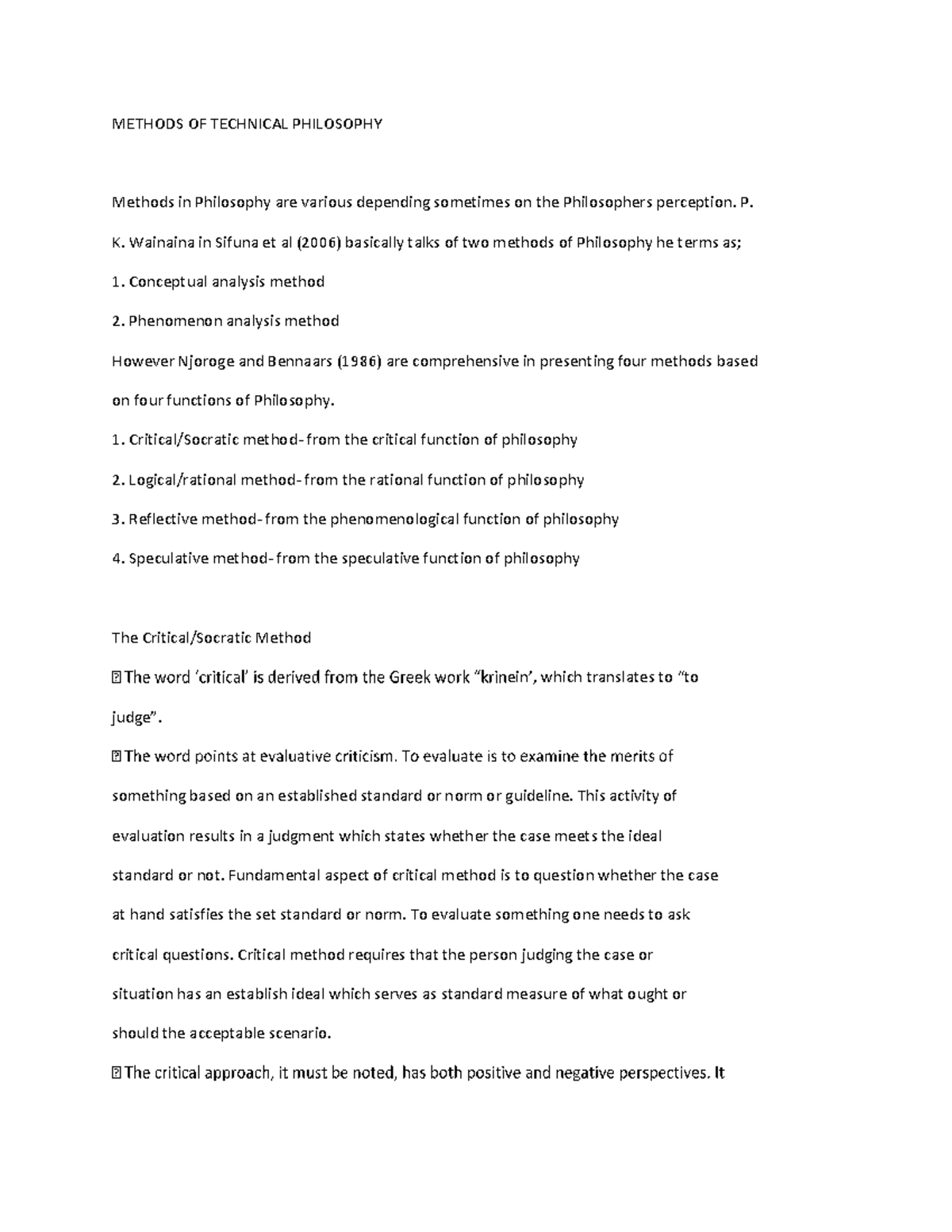 Methods OF Technical Philosophy - METHODS OF TECHNICAL PHILOSOPHY ...