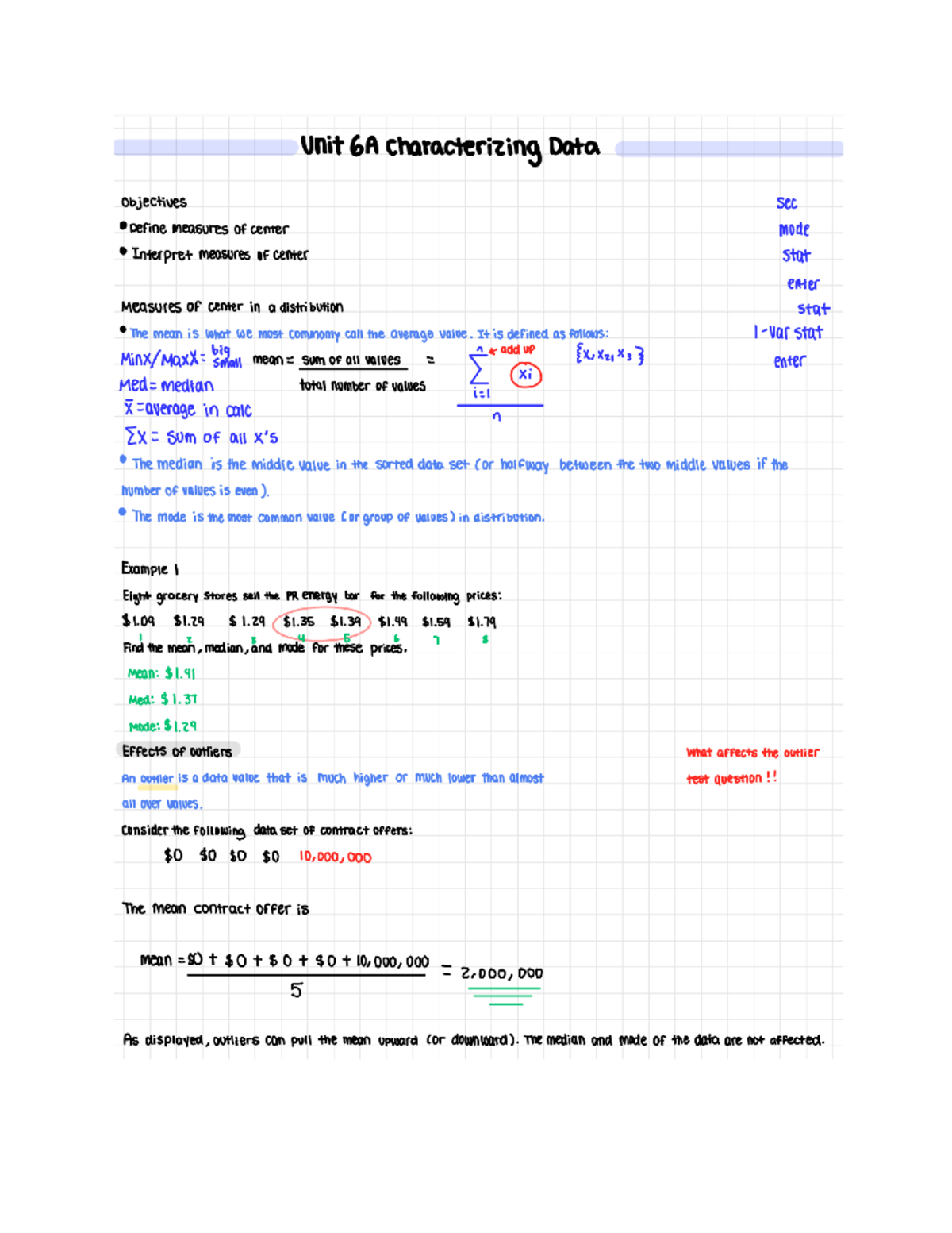 Unit 6A Characterized Data - MATH 1316 - Studocu