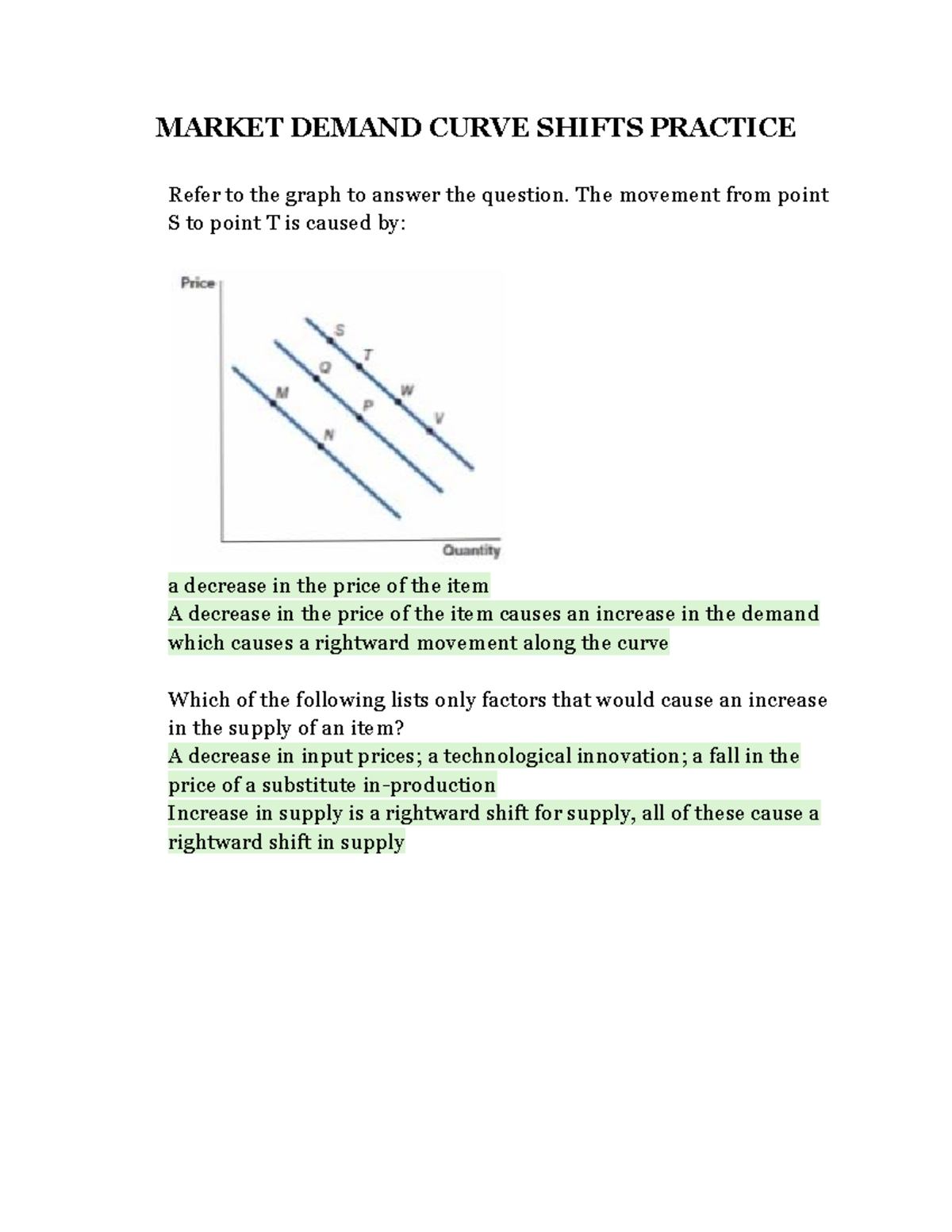 ECON 1 L9 - This was taken Winter 2021 - MARKET DEMAND CURVE SHIFTS ...