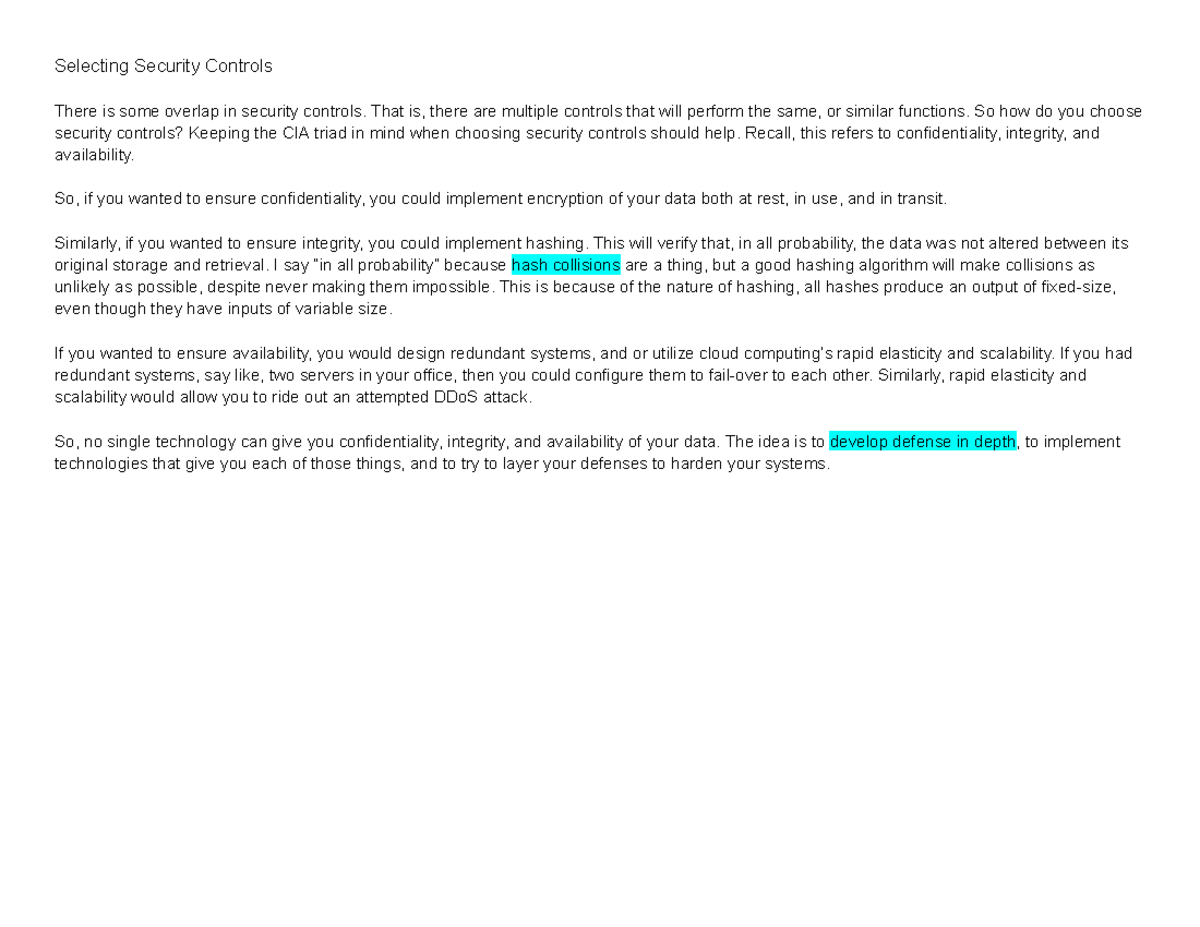 Selecting Security Controls - Selecting Security Controls There is some ...