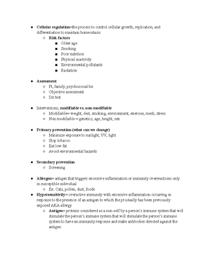 Chapter 5 Immunity Inflammation AND Infection Notes - CHAPTER 5 ...