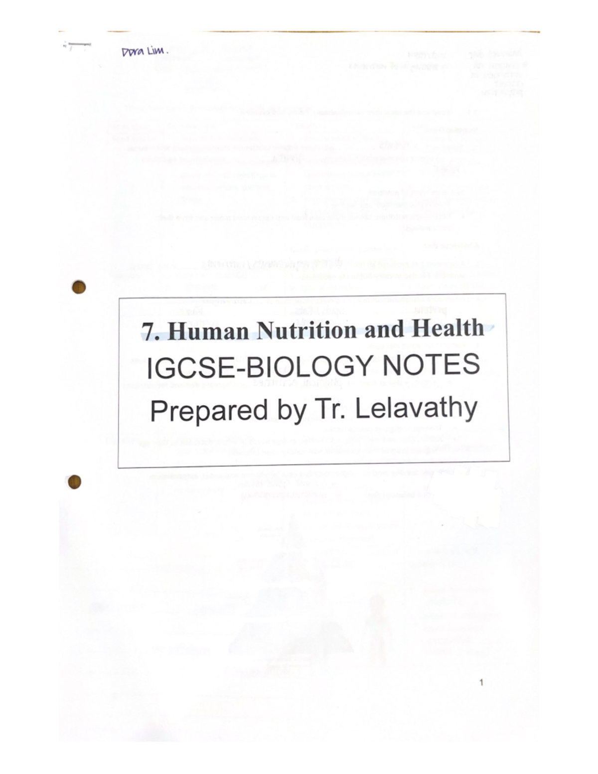 Human Nutrition Chapter 7 IGCSE Form 8 jdewdecbjqwkejhcdoqhedbwjwbvwkv ...