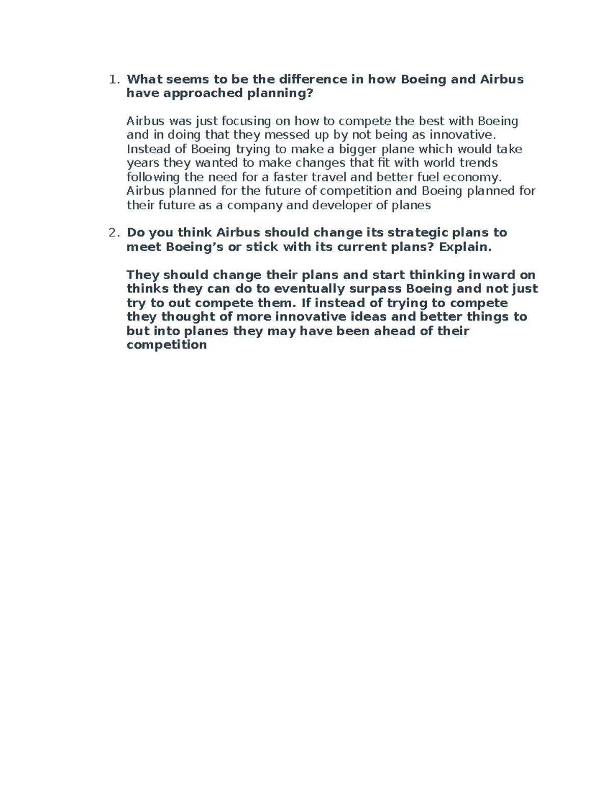 Boeing vs Airbus - What seems to be the difference in how Boeing and ...