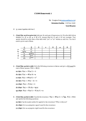 CS300 Homework 2 Solution - CS300 Homework 2 TA: Jihwan Kim(jhkim18 ...