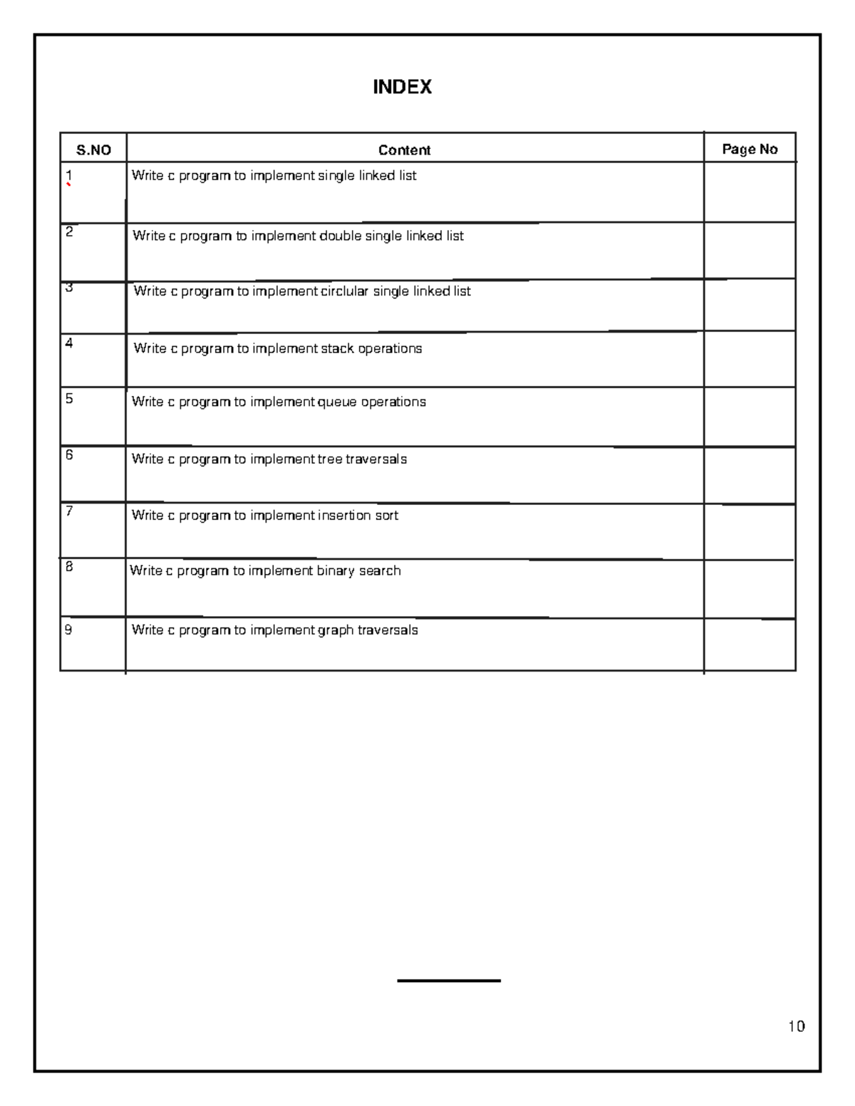 Data Structures Using C Lab Manual 2 Vvism Index S Content Page No Preface 5