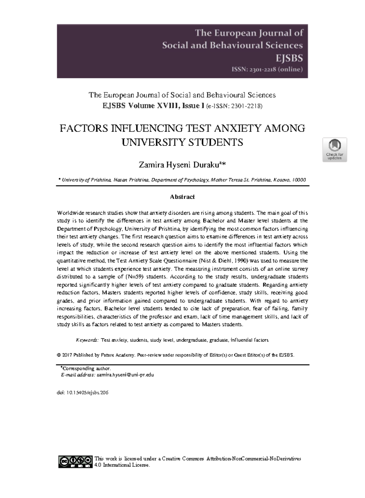 10 - hgfdsdfghj - The European Journal of Social and Behavioural ...