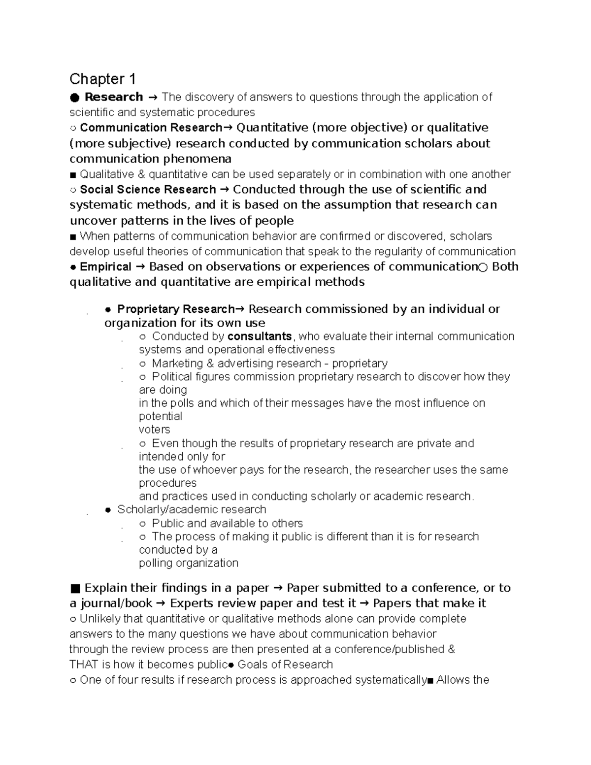 Textbook - Communication Research - Chapter 1 Research → The discovery ...