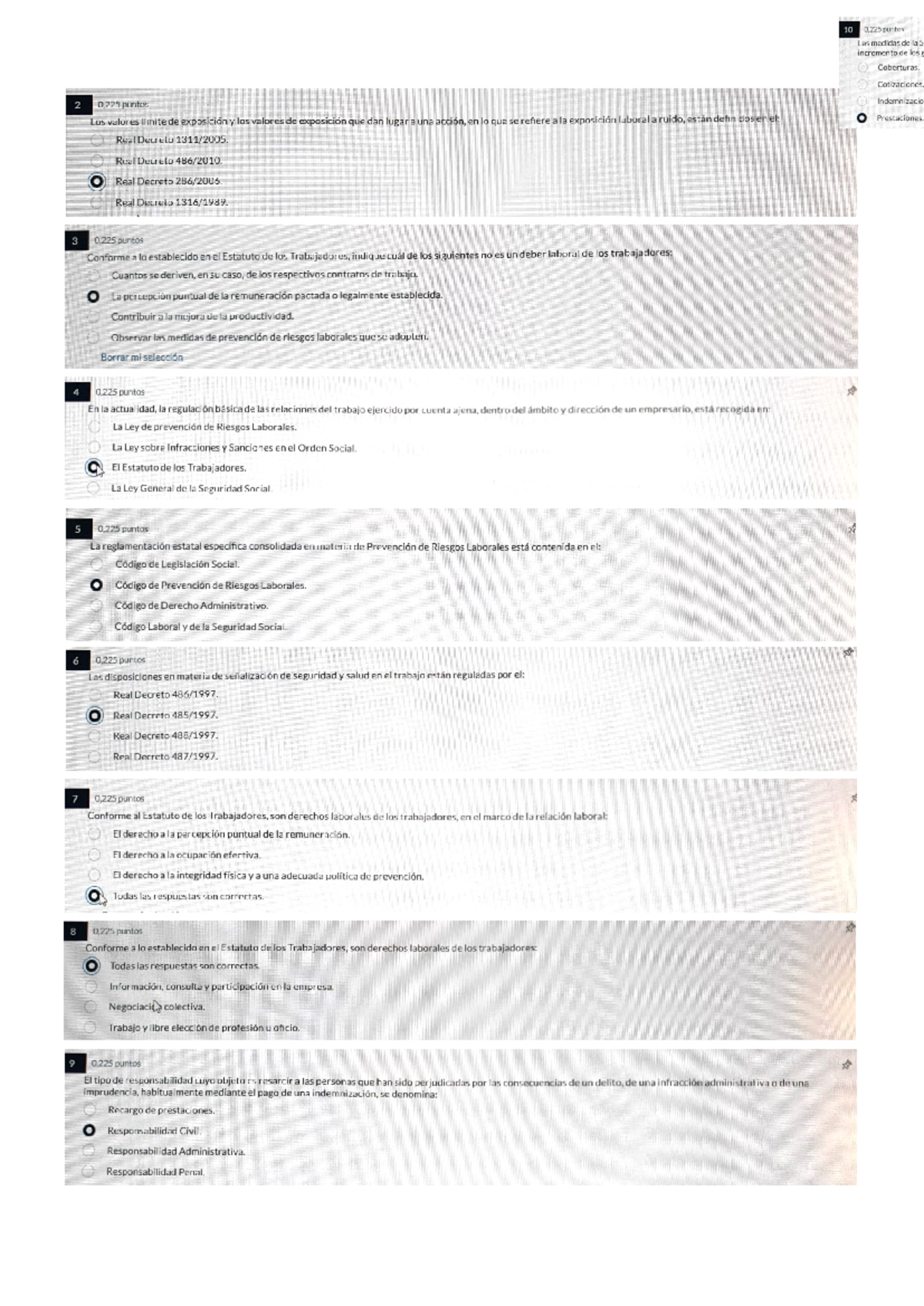 A2 Examen (4) nota 4,05 - 10 0 puntos Las medidas de la S incremento de ...