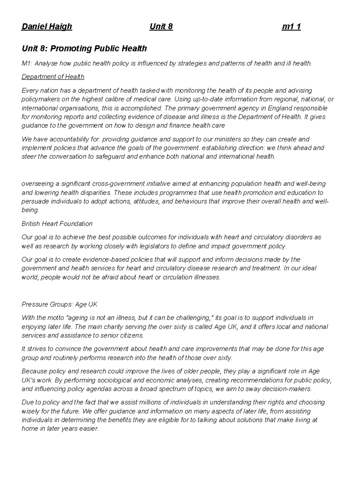 Unit 8 m11 - Unit 8 m1 - Daniel Haigh Unit 8 m1 1 Unit 8: Promoting ...