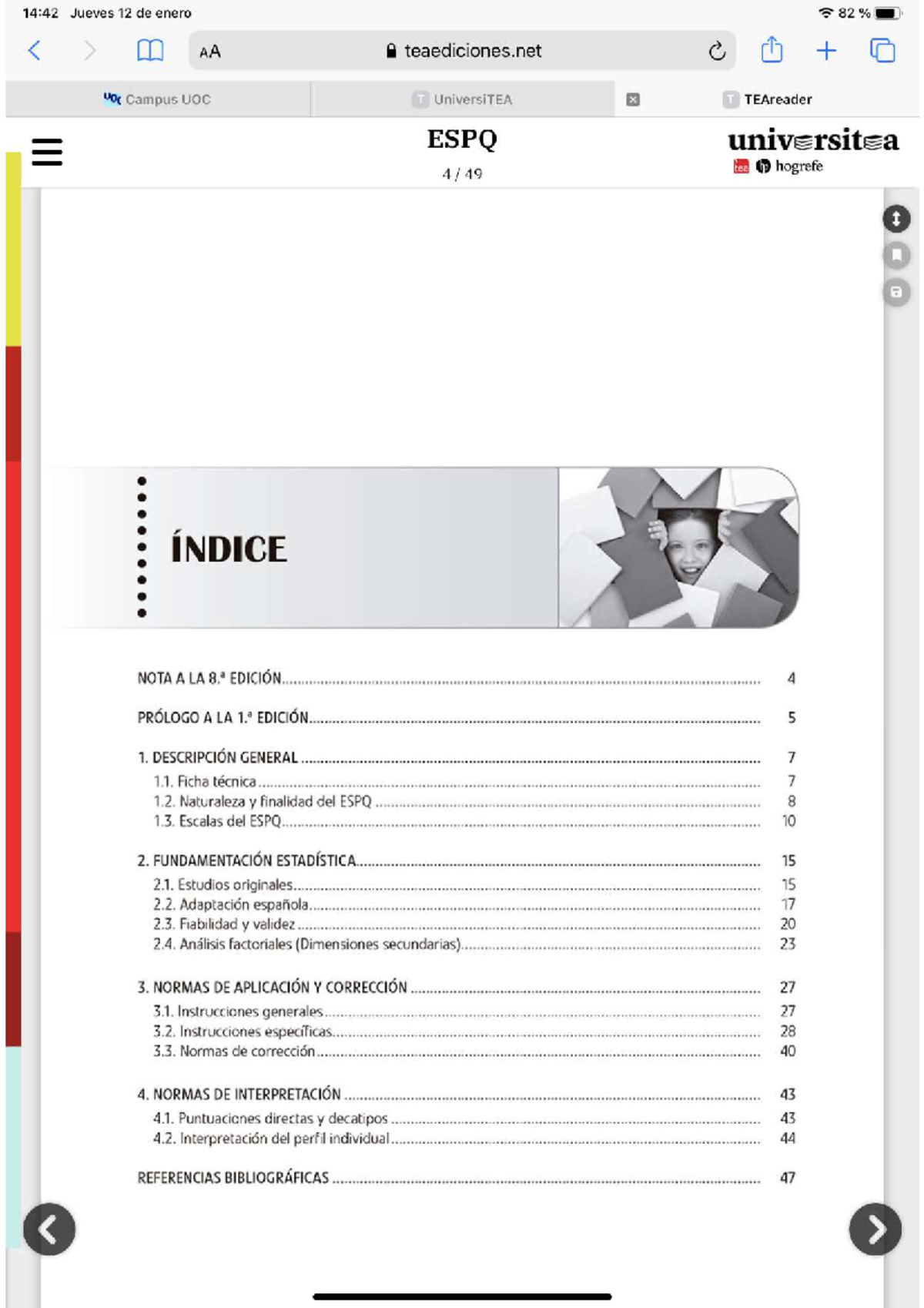 Manual ESPQ - ESPQ - Psicologia - Studocu