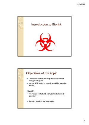 BMS533 Case study 5 Emergency Response Plan - BMS Biorisk Management ...