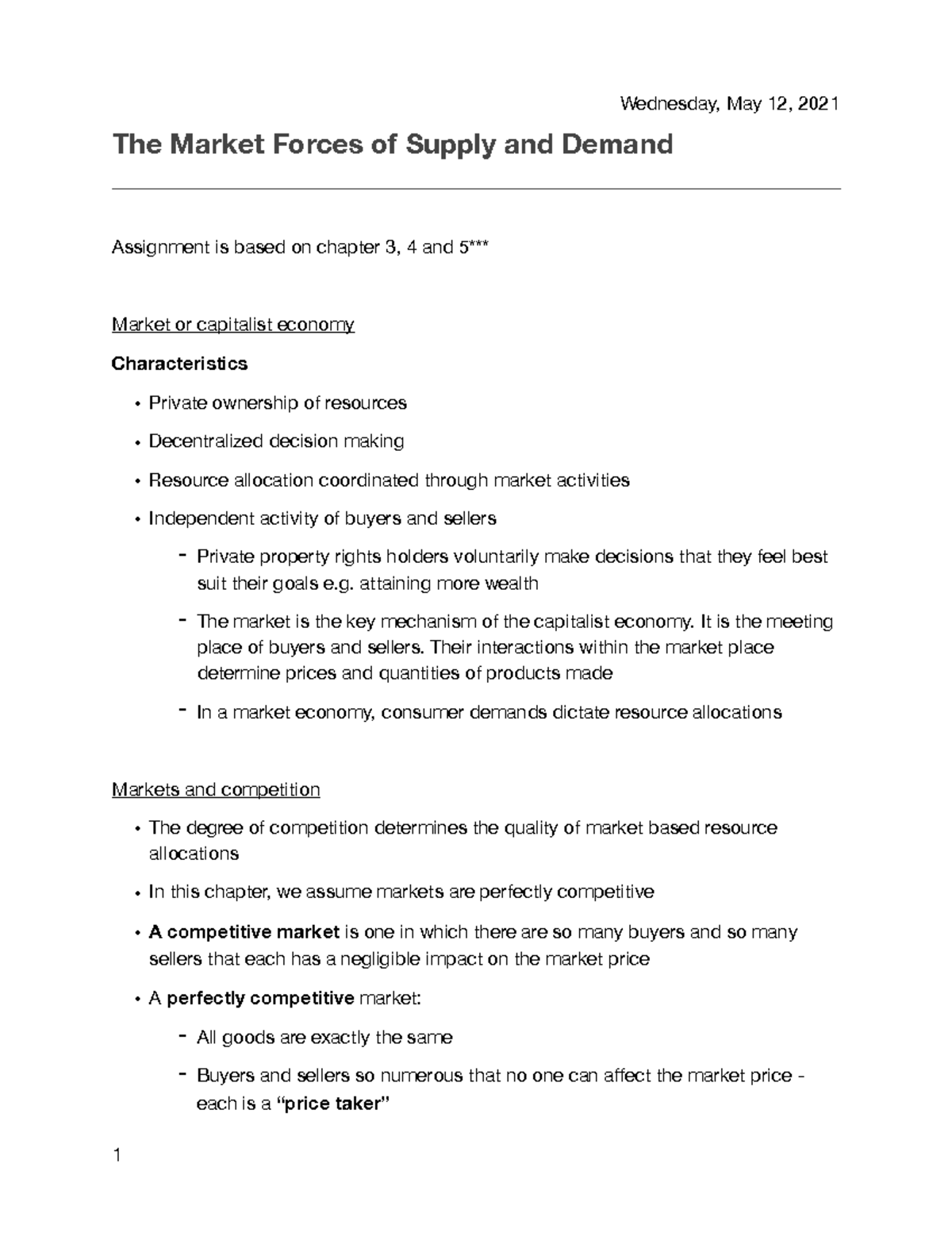 Mirco (4)- Supply and Demand - The Market Forces of Supply and Demand ...
