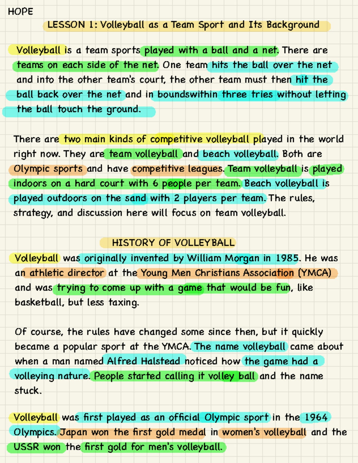 2nd sem rev - Notes in 2nd sem - LESSON 1: Volleyball as a Team Sport ...