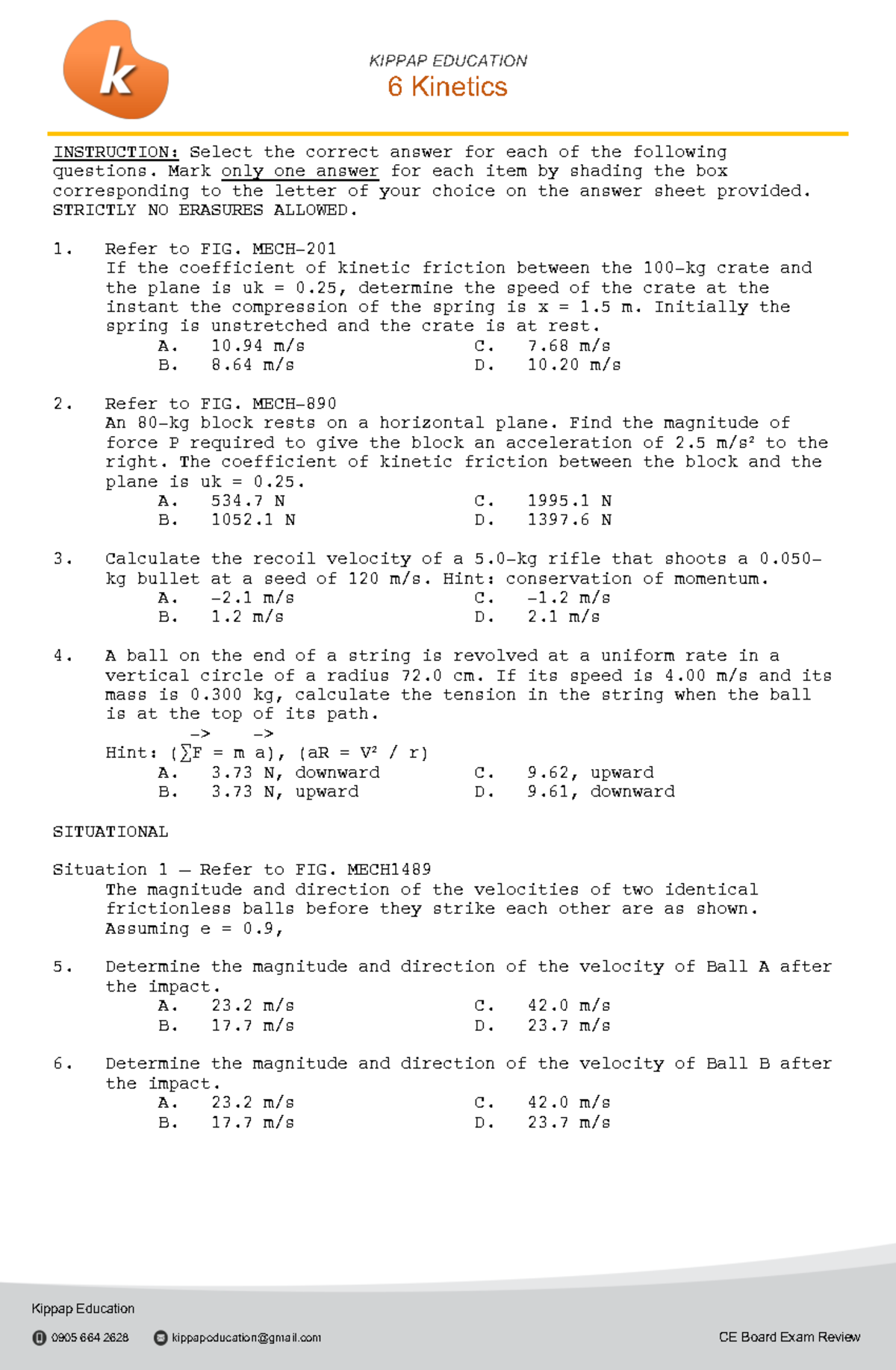 Kippap-Handout-SEC (06 Kinetics) - KIPPAP EDUCATION 6 Kinetics Kippap ...