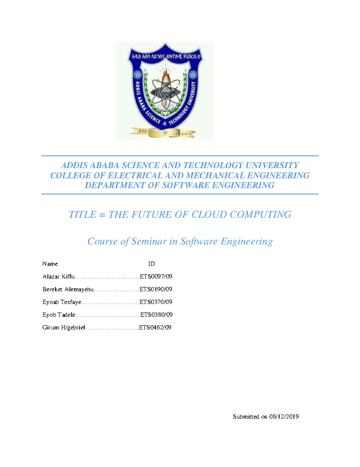 Cloud Computing Review Warning Tt Undefined Function 32 Addis Ababa Science And Technology