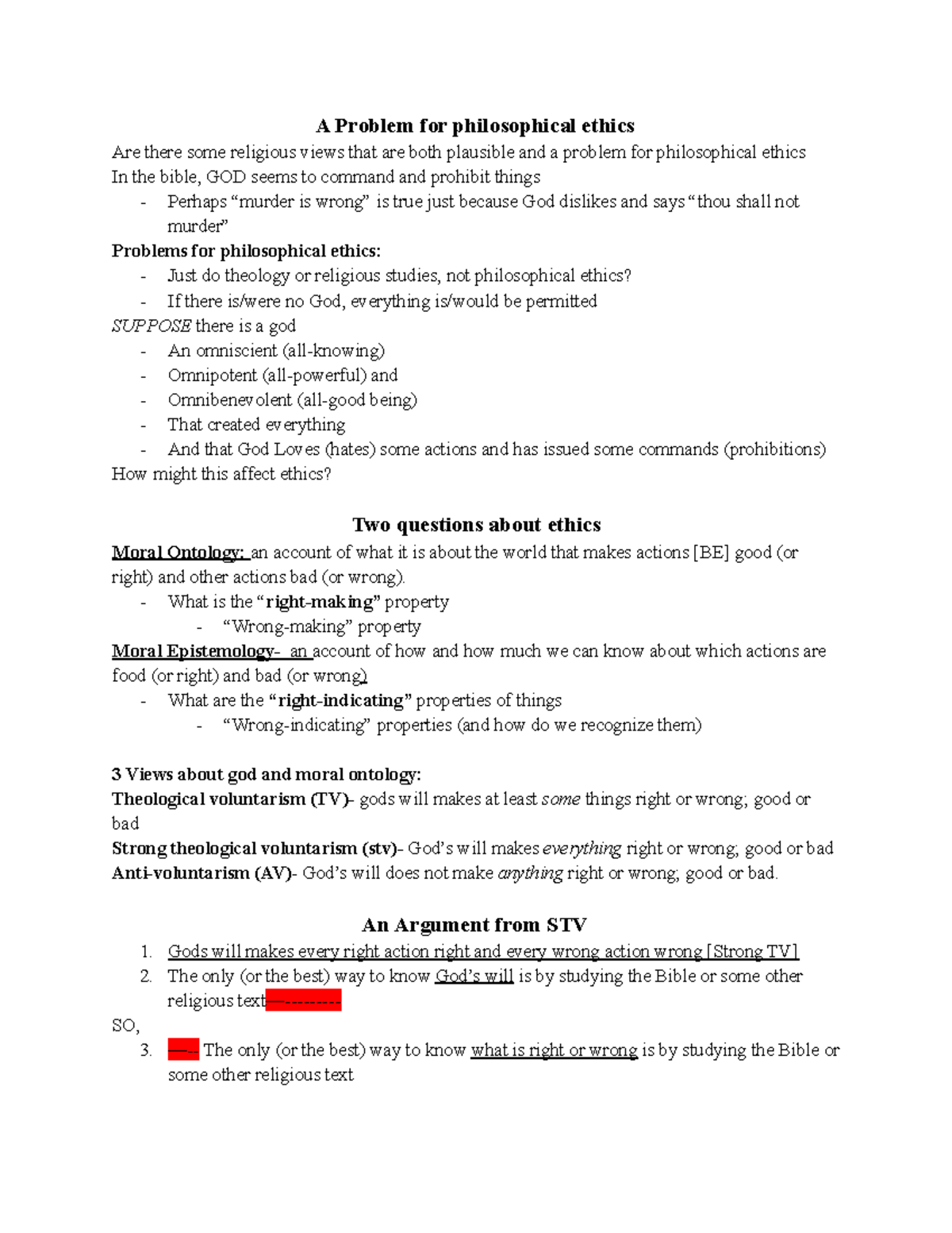 PHIL 111 1 24 - Professor Kains week 3 philosophy 111 notes. - A ...