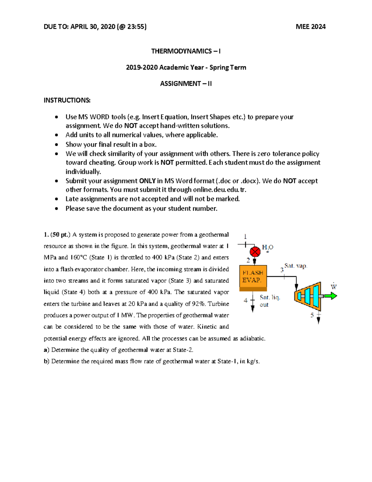 MEE2024-Assignment-2 - Warning: TT: undefined function: 32 DUE TO: APRIL 30 , 2020 (@ 23:55) MEE ...