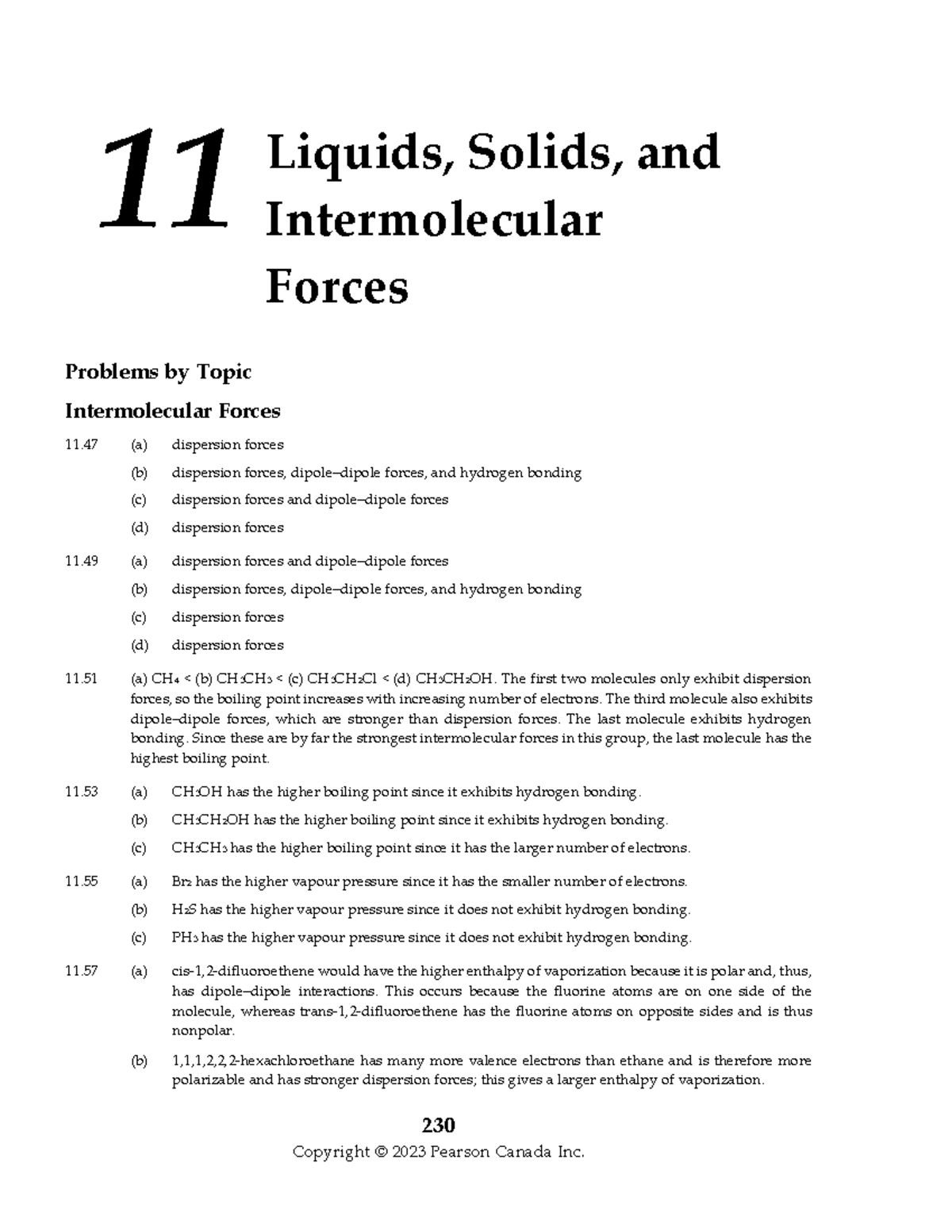 M11 TRO4326 04 SSM C11 - kjkkk - 230 Problems by Topic Intermolecular ...