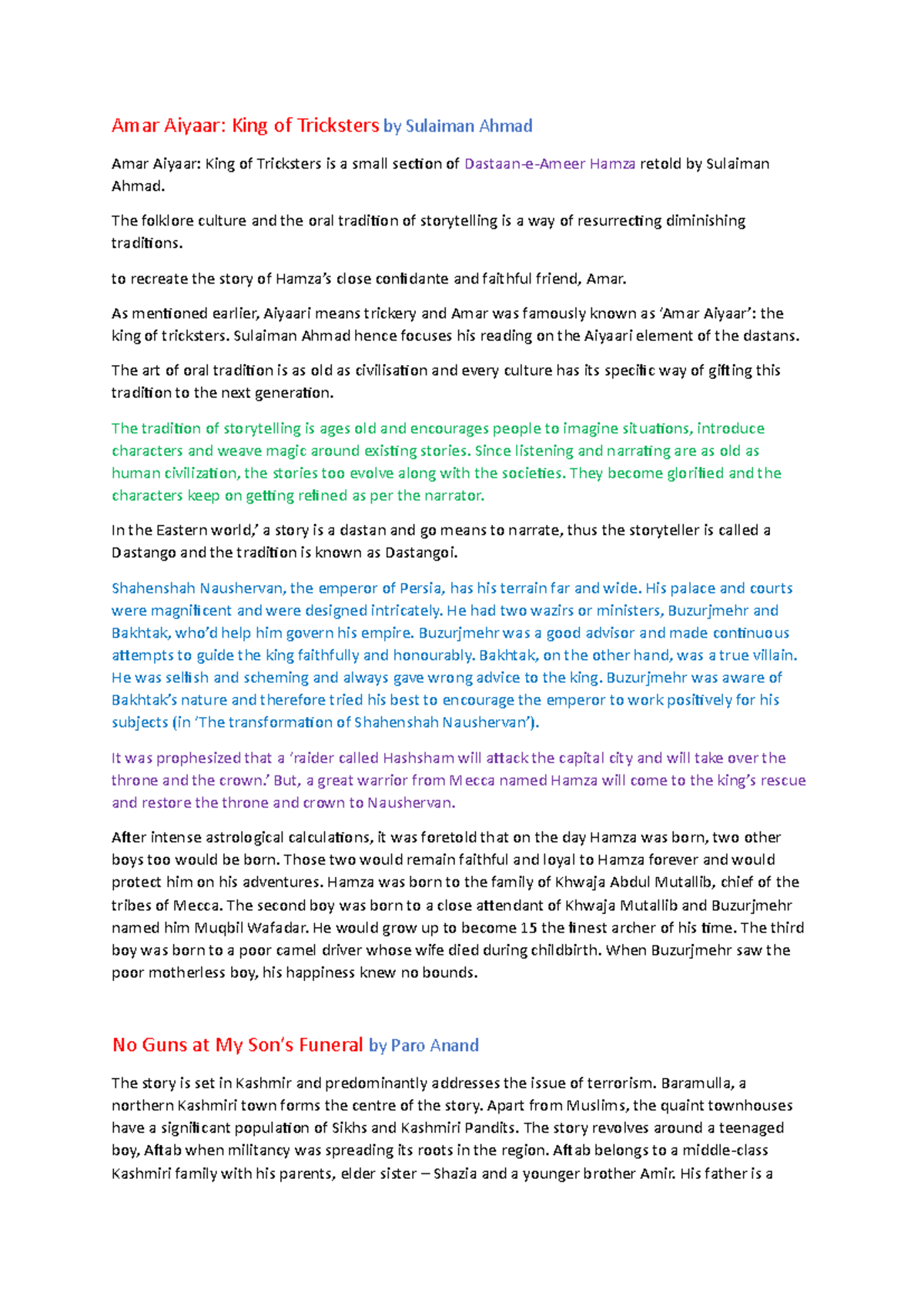 LCYA notes - bbnnn - Amar Aiyaar: King of Tricksters by Sulaiman Ahmad ...