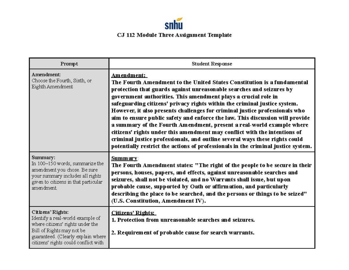 CJ 112 Module Three Assignment Template - CJ 112 Module Three ...