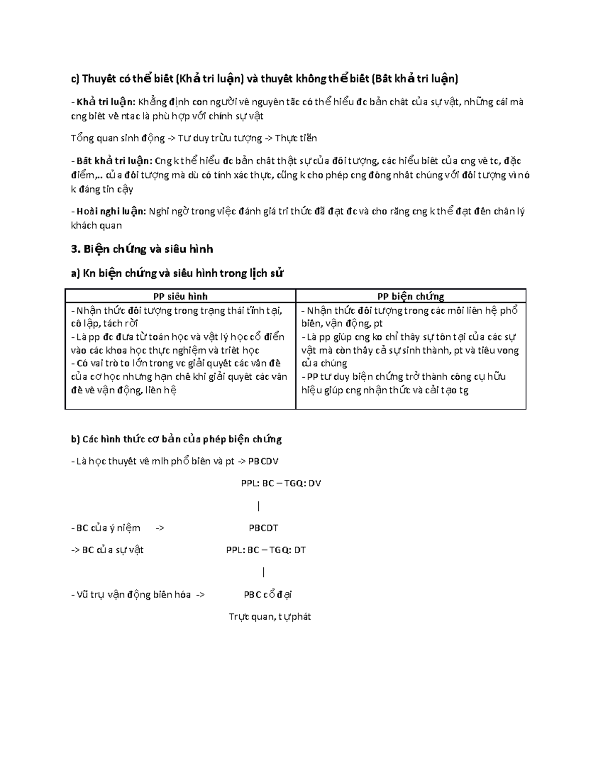C - fcfb - c) Thuyếết có th ể biếết (Kh ả tri lu ận) và thuyếết không th ể biếết (Bấết kh ả tri ...