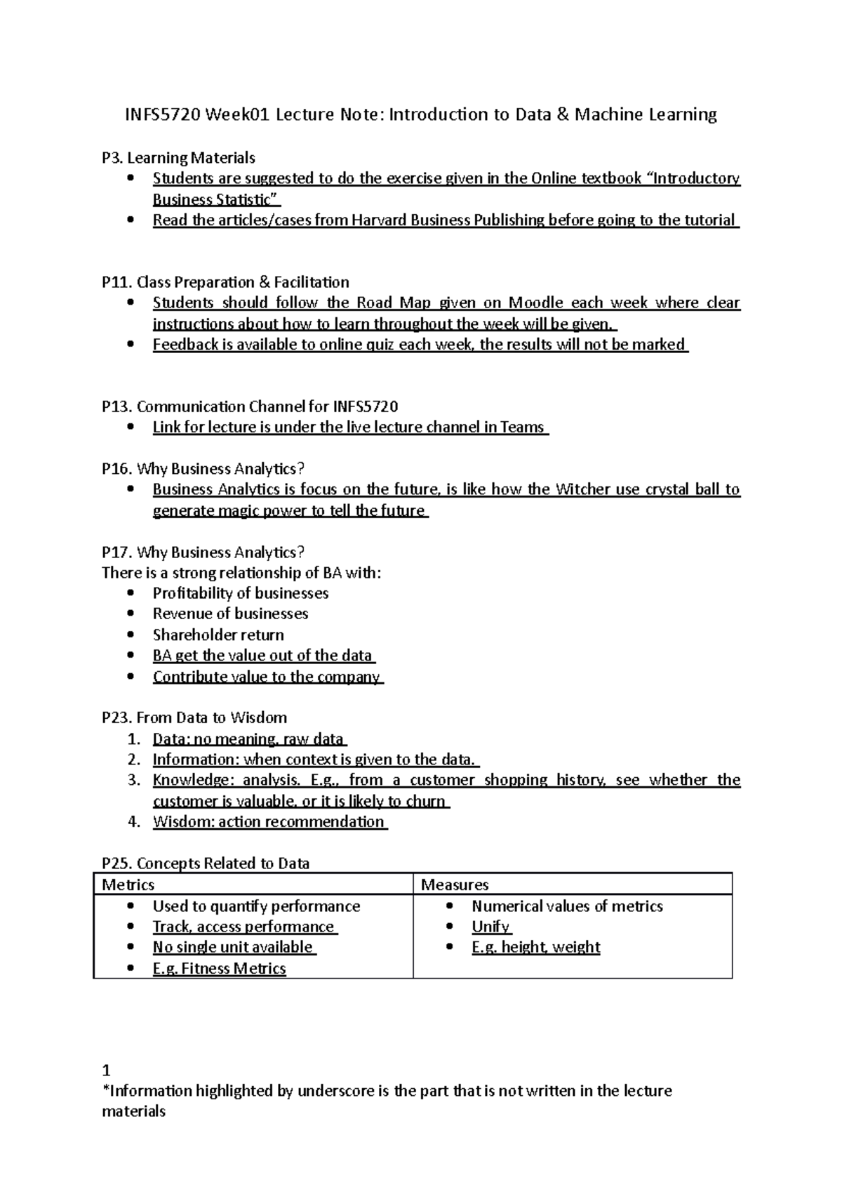 INFS5720 W1 - Week01 Own Revision - INFS5720 Week01 Lecture Note ...