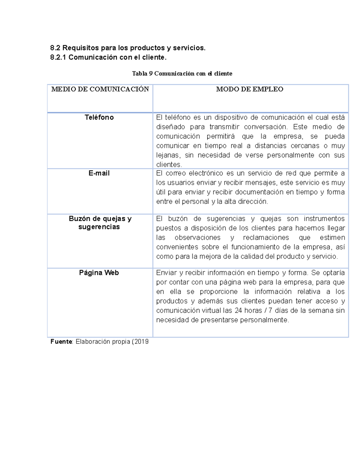 8.2-8 - temas - 8 Requisitos para los productos y servicios. 8.2 Comunicación con el cliente ...