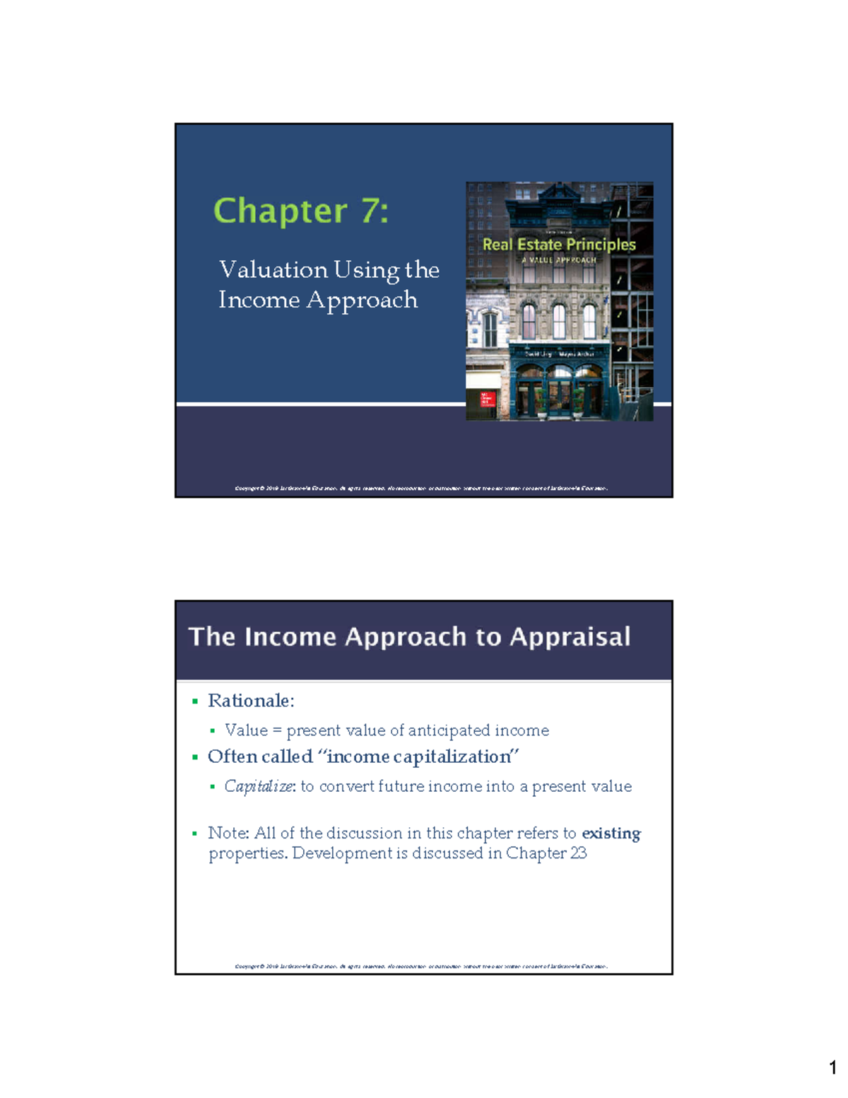 Chapter 7 - Valuation Using the Income Approach - Valuation Using the ...