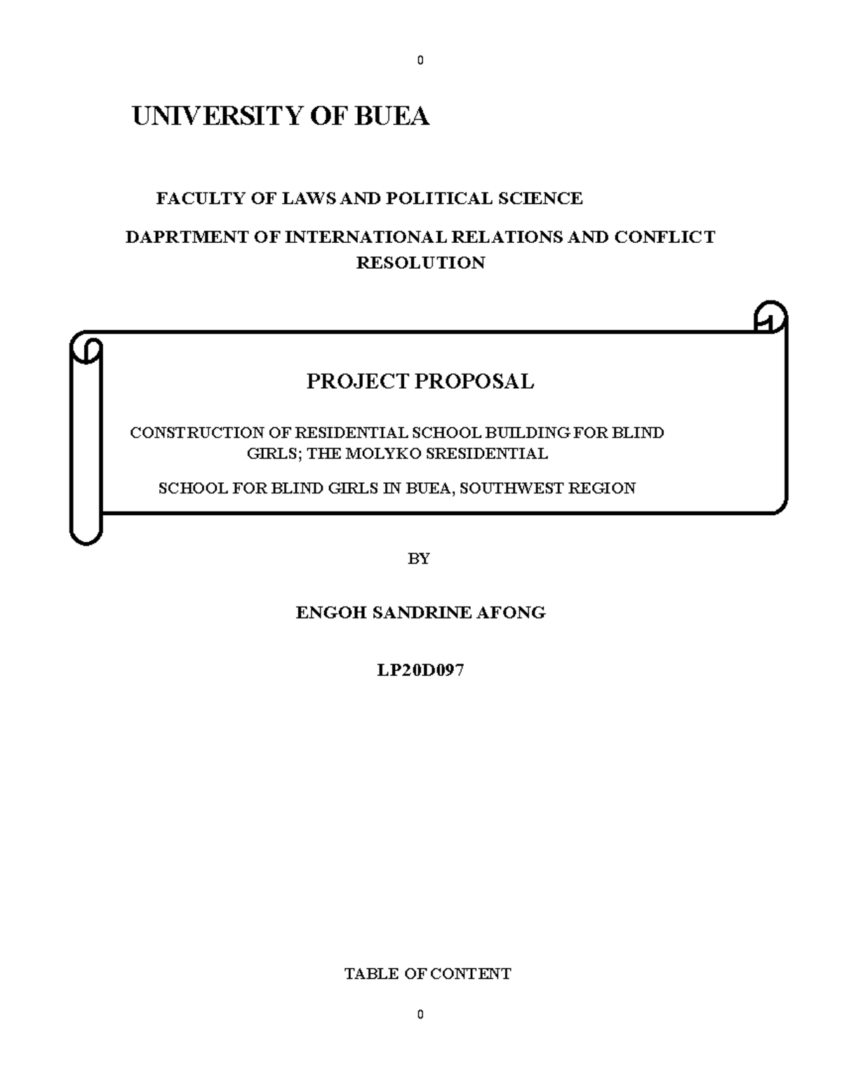 Afong 401 (Autosaved) - UNIVERSITY OF BUEA FACULTY OF LAWS AND POLITICAL SCIENCE DAPRTMENT OF ...