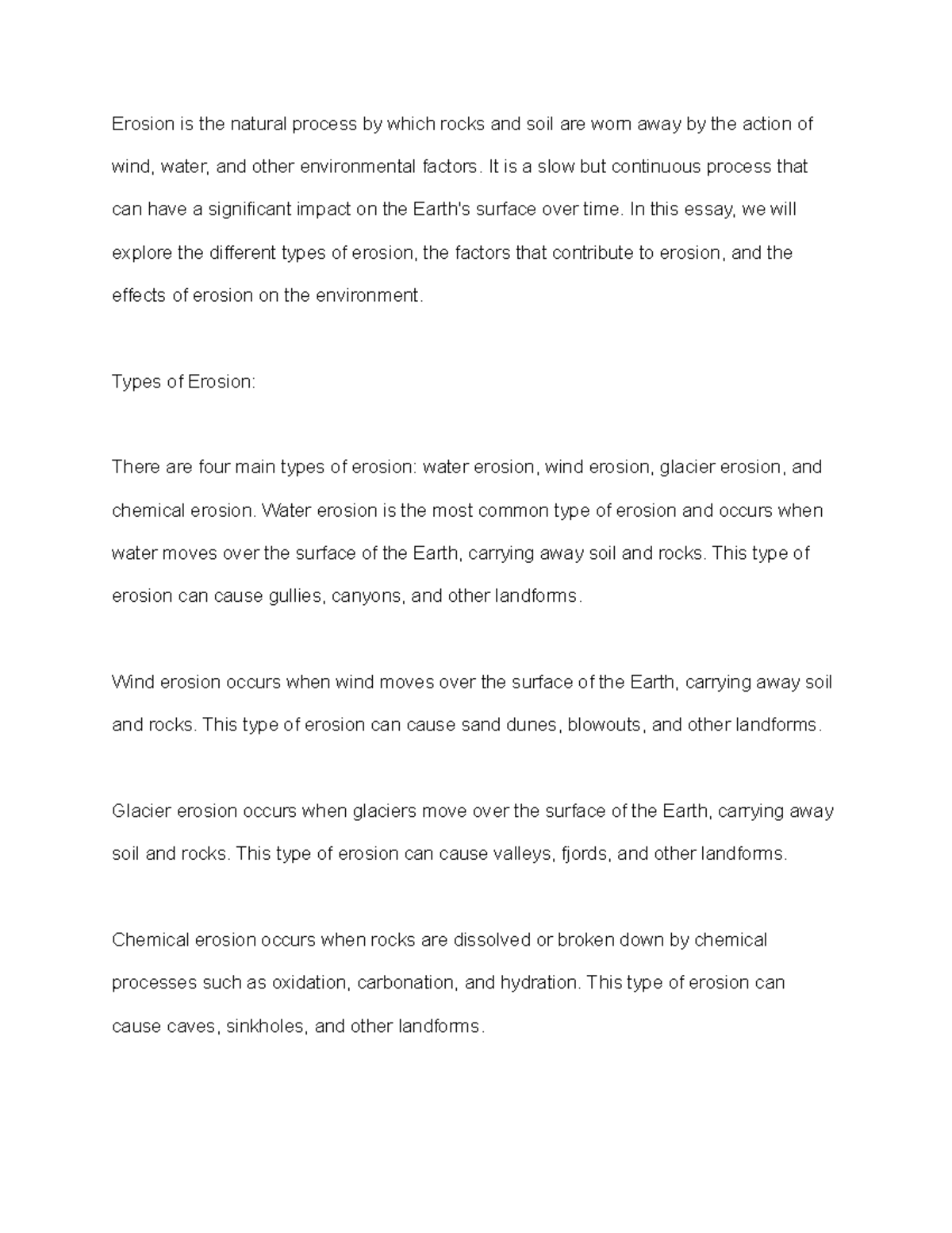 Erosion - bisc - Erosion is the natural process by which rocks and soil ...