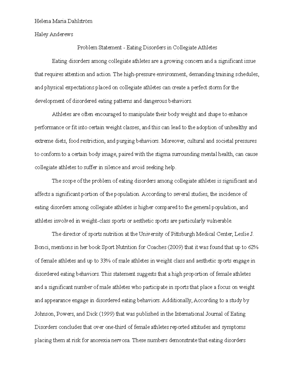 Problem Statement Capstone-2 - Helena Maria Dahlström Haley Anderews ...