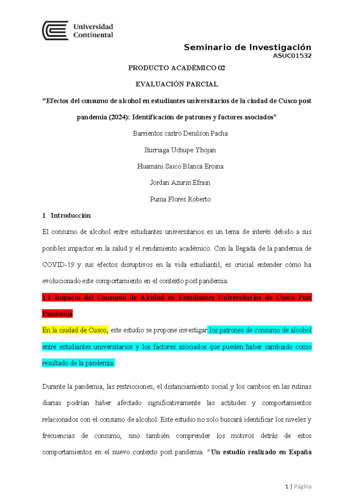 PA2 Barrientos, Huamani, Iturriaga, Jordan, PUMA - PRODUCTO ACADÉMICO ...