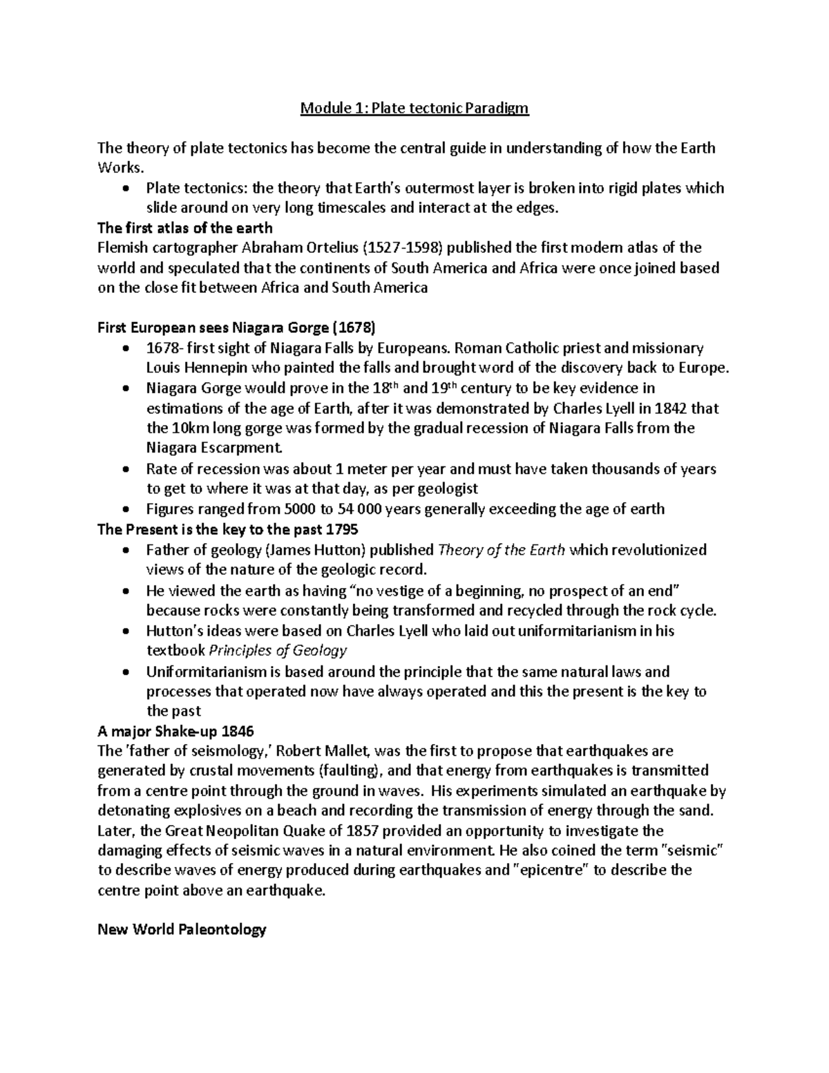 Module-1-3 - Lecture notes 1-3 - Module 1: Plate tectonic Paradigm The ...