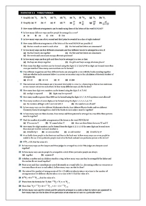 Permutation and Combination - EXT 1: Combinatorics (Ext1), A1 Working with Combinatorics (Y11 ...