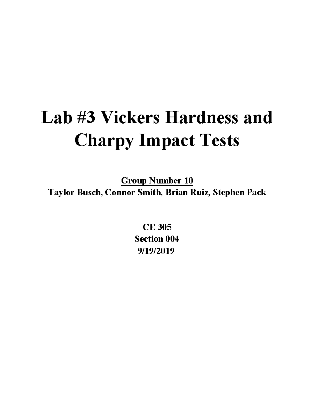 Lab #3 Reference - Lab Vickers Hardness and Charpy Impact Tests Group ...