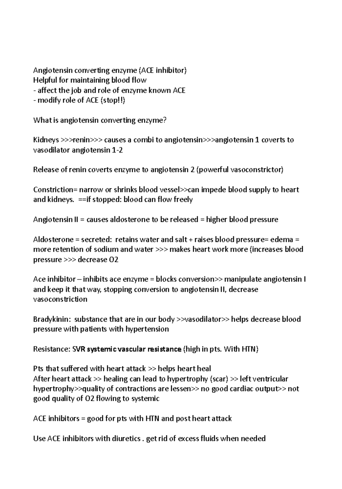 Antihypertensives - Angiotensin converting enzyme (ACE inhibitor ...