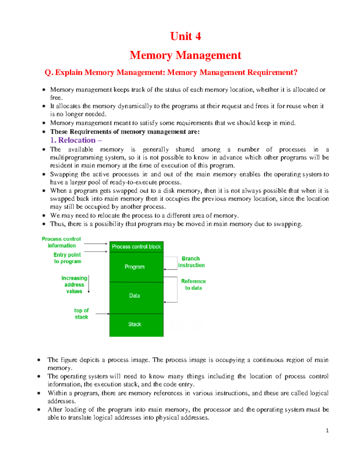 OS UNIT 4 Notes - OS unit 4 ppt based on updated syllabus provided by ...