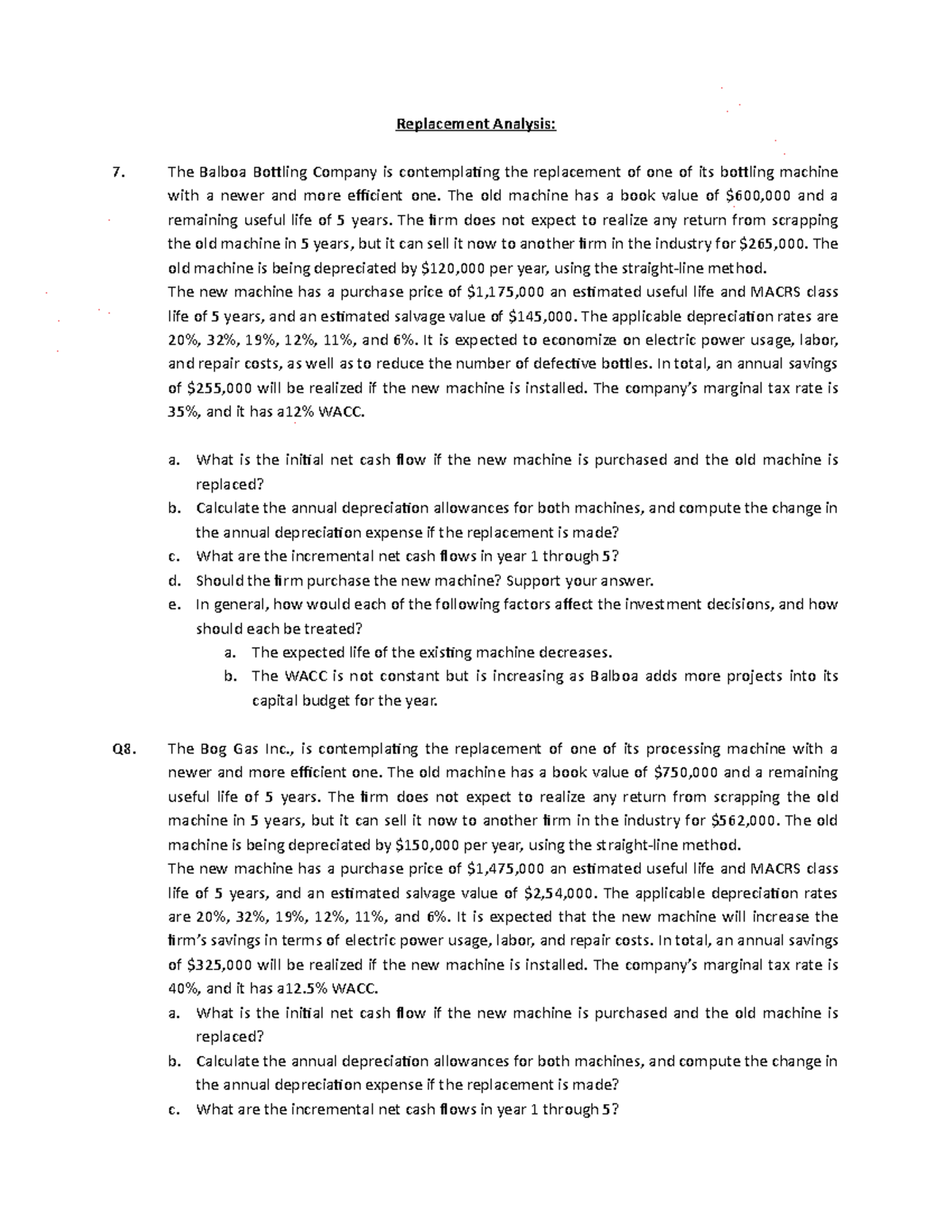 Problem Replacement Analysis - Replacement Analysis: The Balboa ...