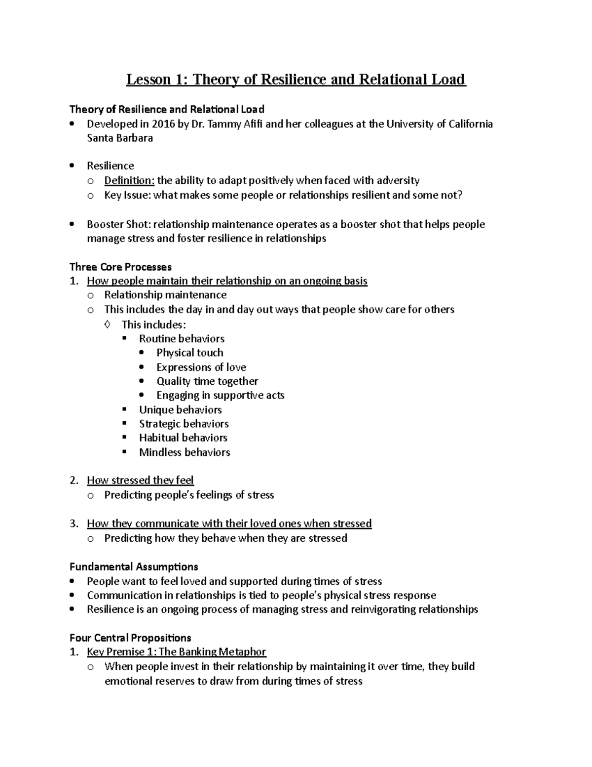 Theory of Resilience Relational Load - Lesson 1: Theory of Resilience ...