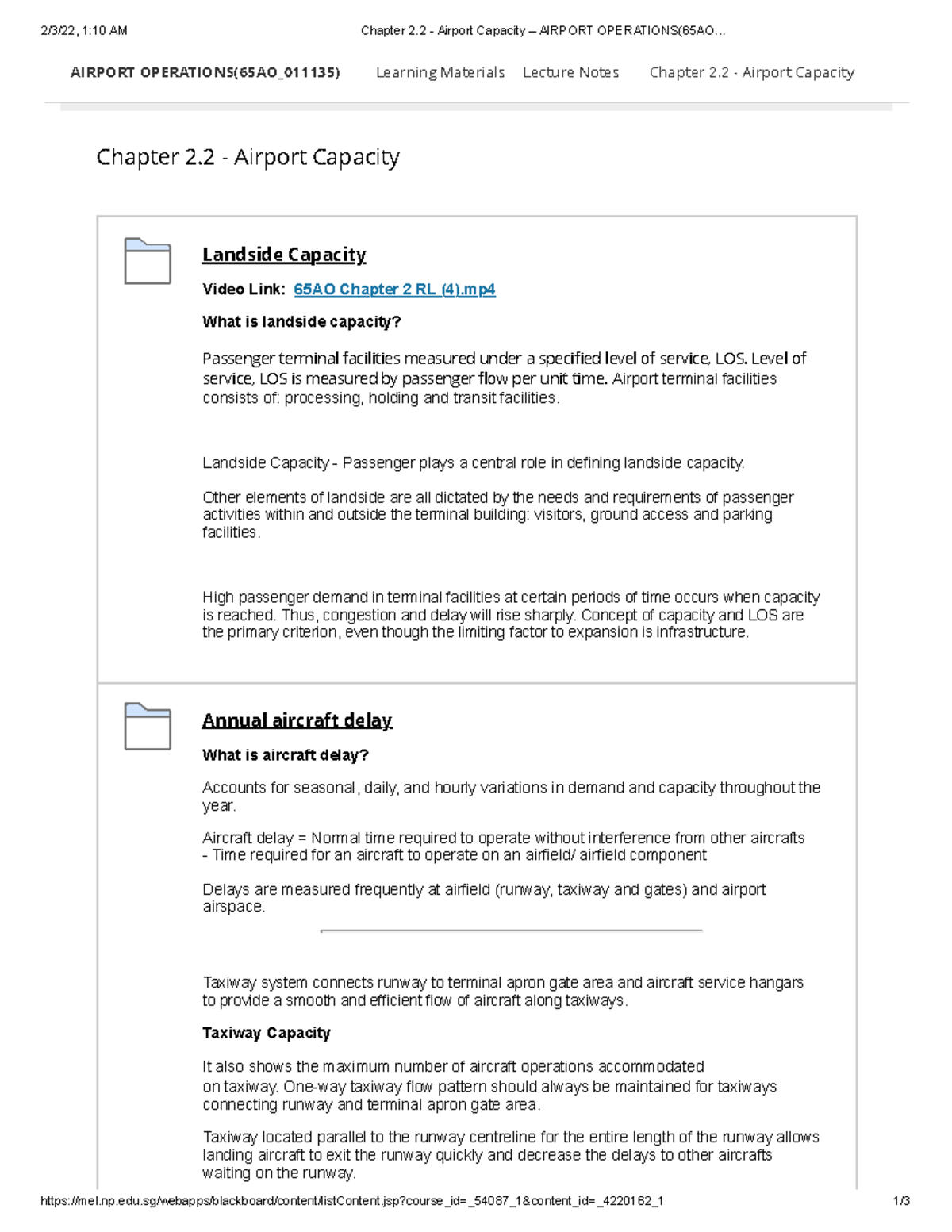 Chapter 2.2 - Airport Capacity – Airport Operations(65AO - 2/3/22, 1:10 ...