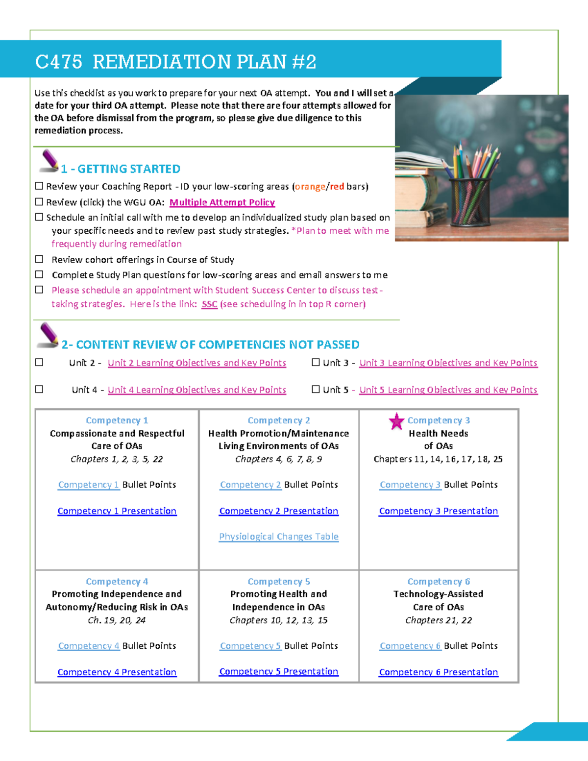 C475 Study Plan 2 for care of the older adult - NURS 3330 - WGU - Studocu