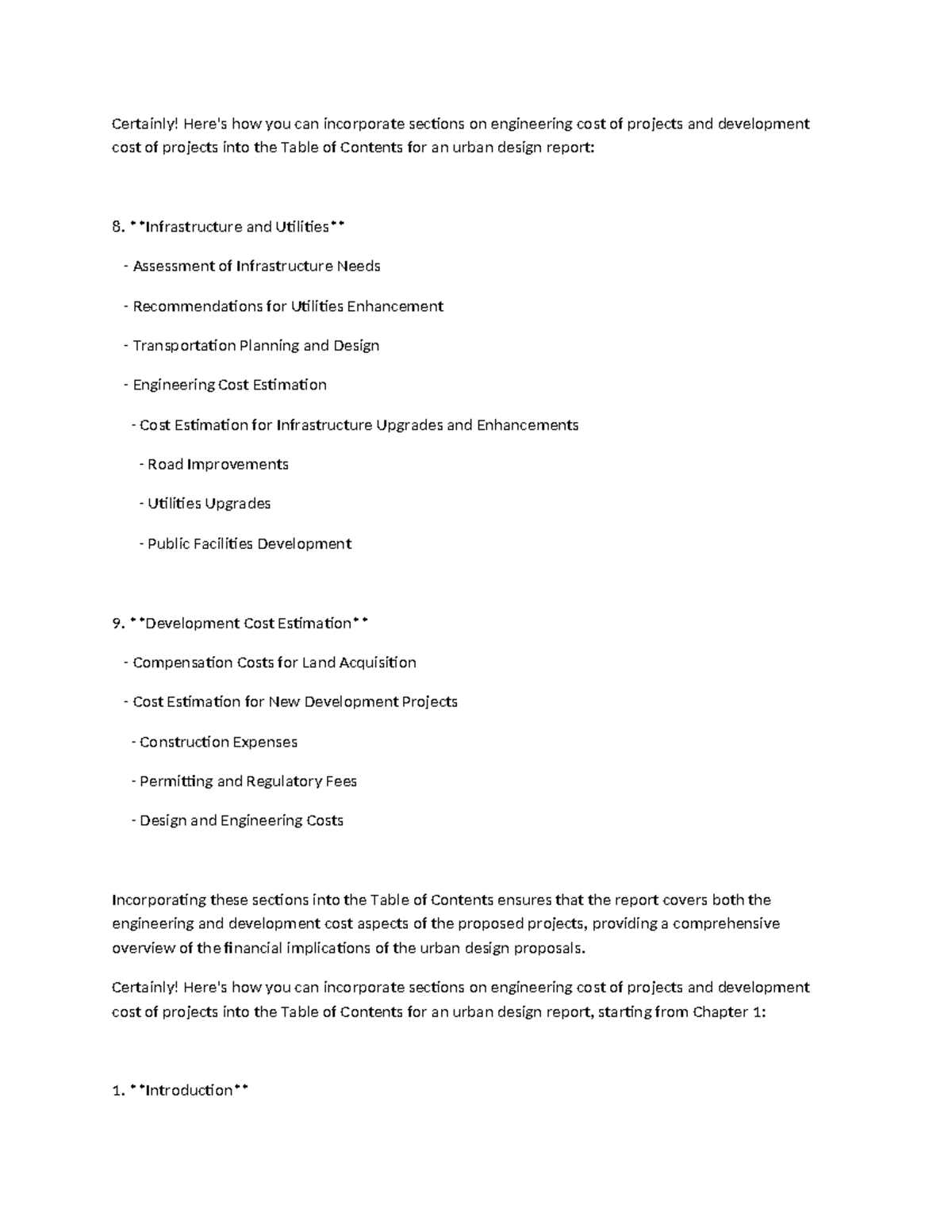 Arada NDP - Certainly! Here's how you can incorporate sections on ...