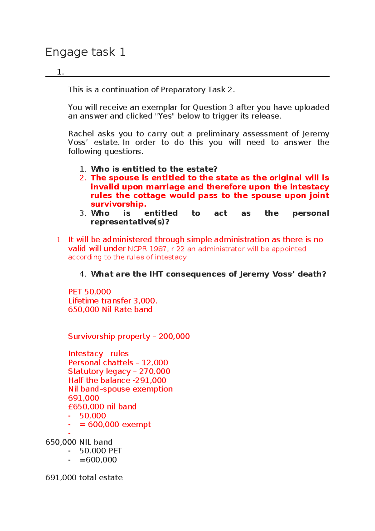Engage task unit 9 - mbmnmn - Engage task 1 1. This is a continuation of Preparatory Task 2. You ...