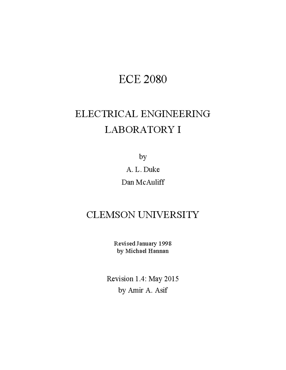 EEE LAB Paper - Lab Materials - ECE 2080 ELECTRICAL ENGINEERING ...