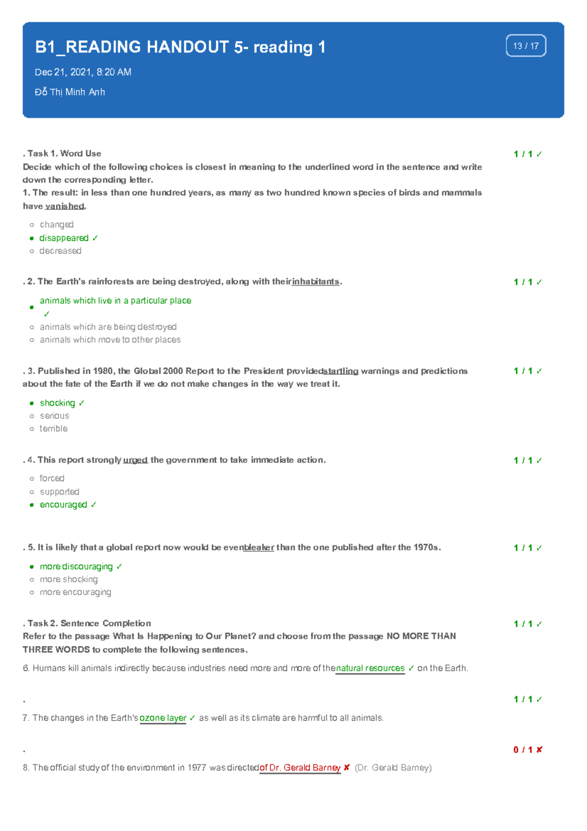 B1 Reading Handout 5- reading 1 - B1_READING HANDOUT 5- reading 1 13 / 17 Dec 21, 2021, 8:20 AM ...